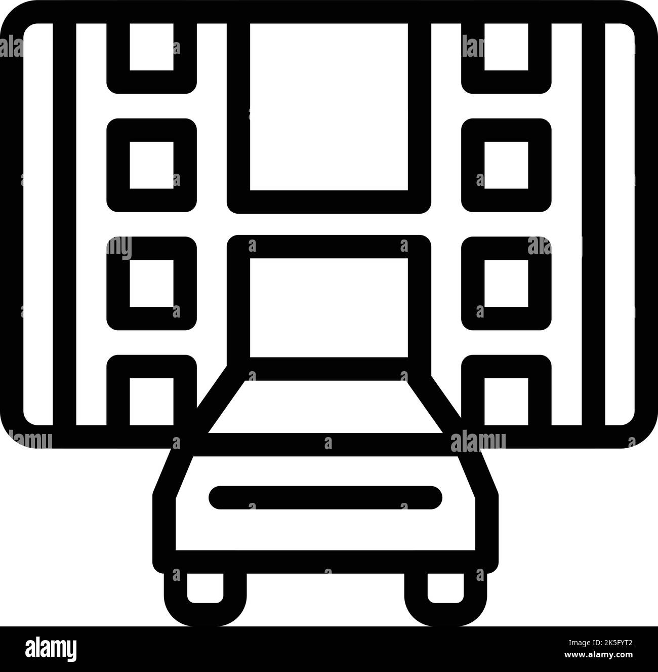 Auto film icon outline vector. Car auto drive. Air show Stock Vector ...