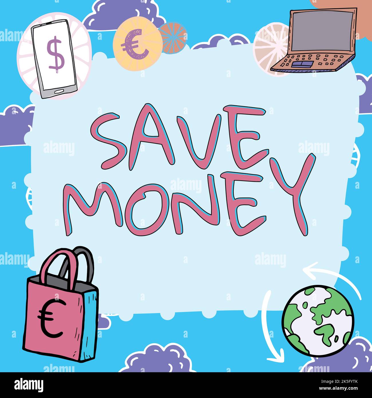 Inspiration showing sign Save Money. Business concept store some of ...