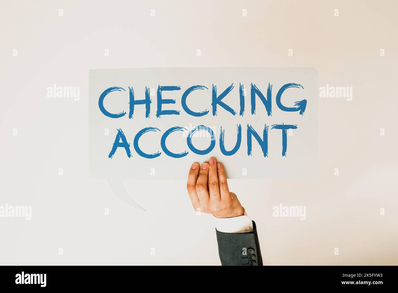 Handwriting text Checking Account. Business concept transactional bank ...