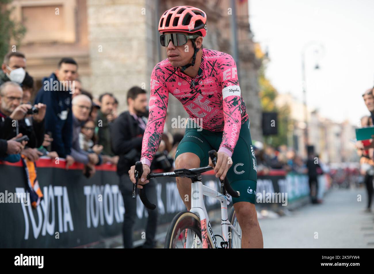 Bergamo, Italy. 08th Oct, 2022. Rigoberto Uran Uran, team EF Education-EasyPost during Giro di ...