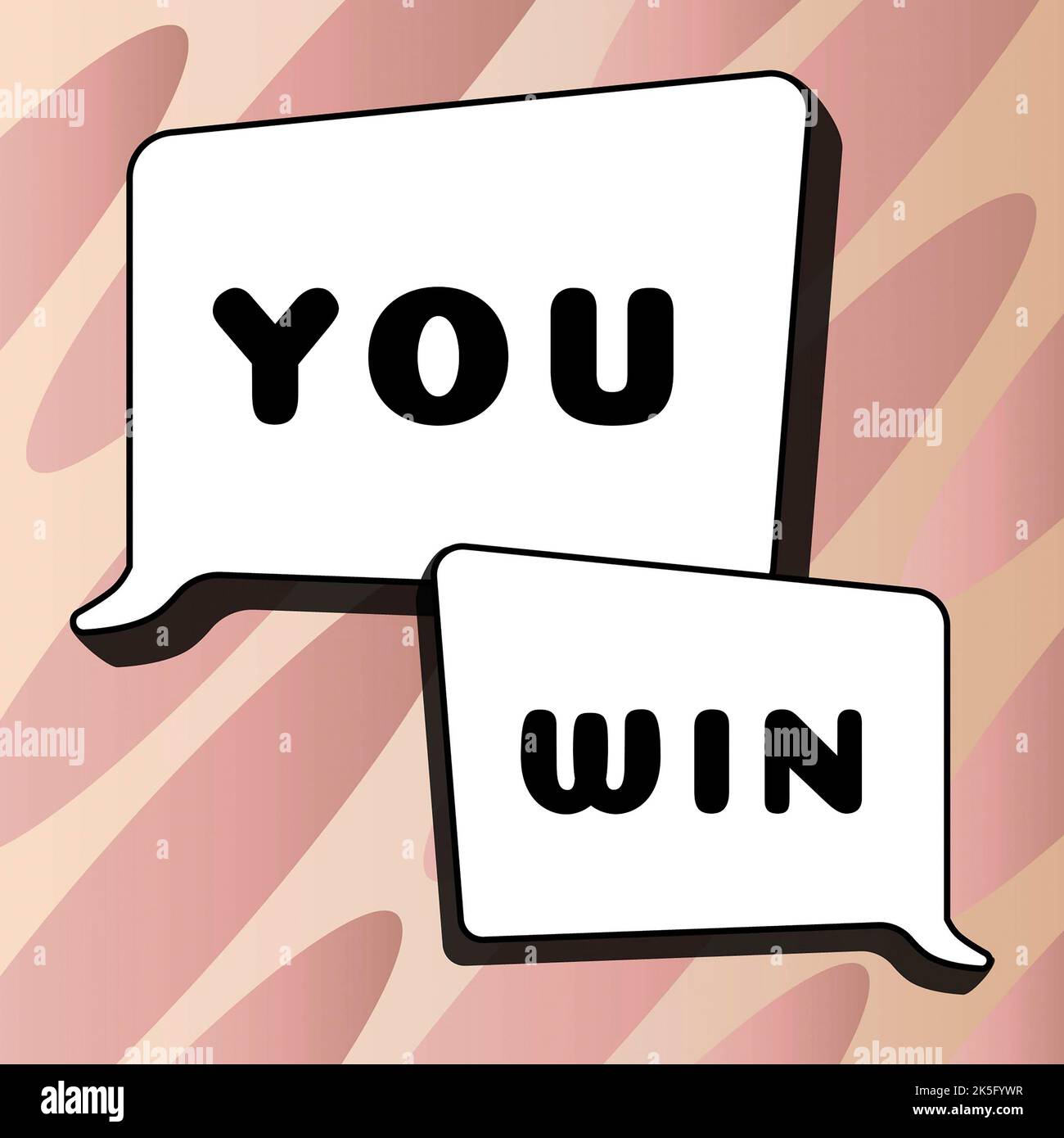 Conceptual display You Win. Word for be first in school race or ...