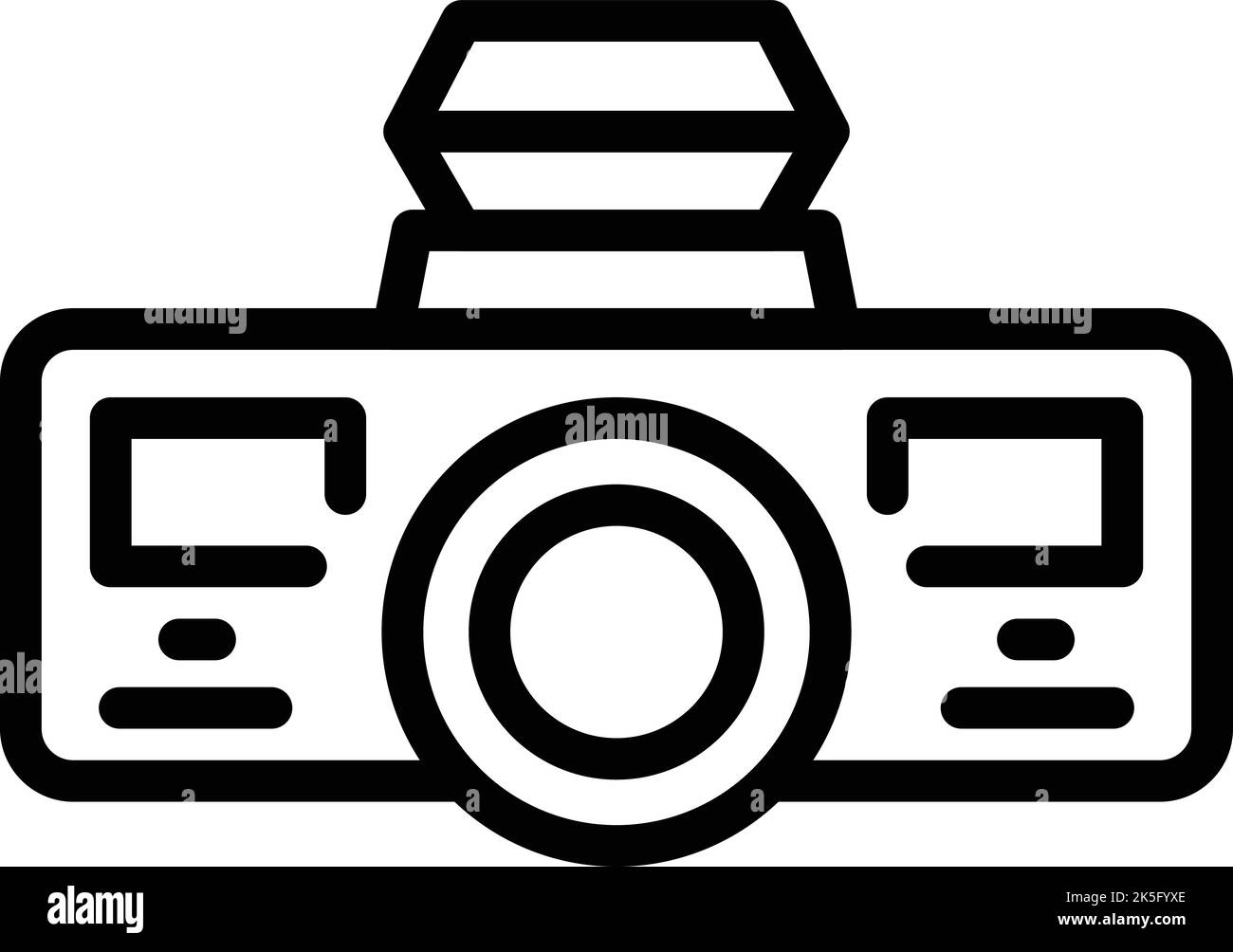 Movie projector icon outline vector. Car screen. Cinema show Stock ...