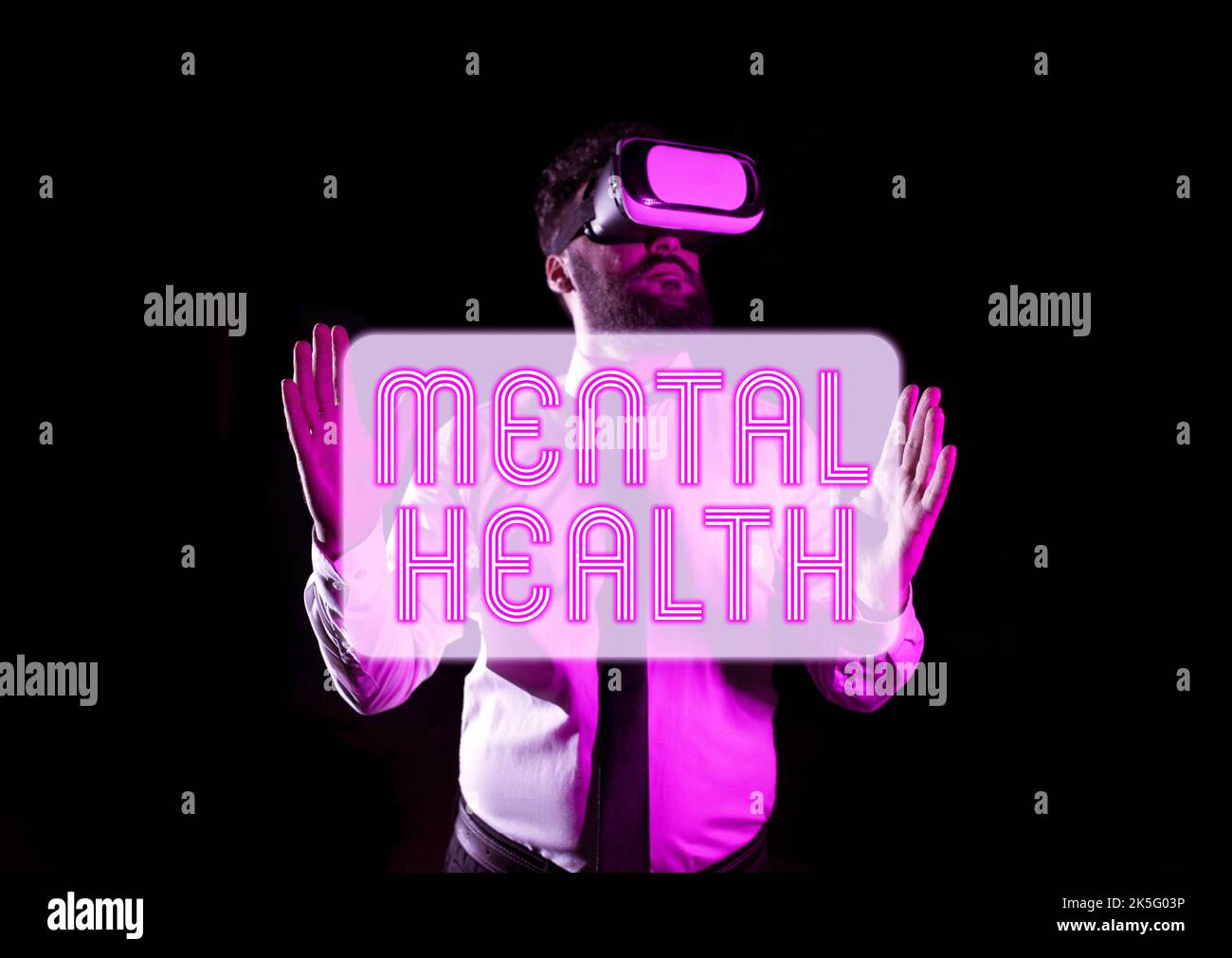 Text caption presenting Mental Health. Concept meaning state of the ...