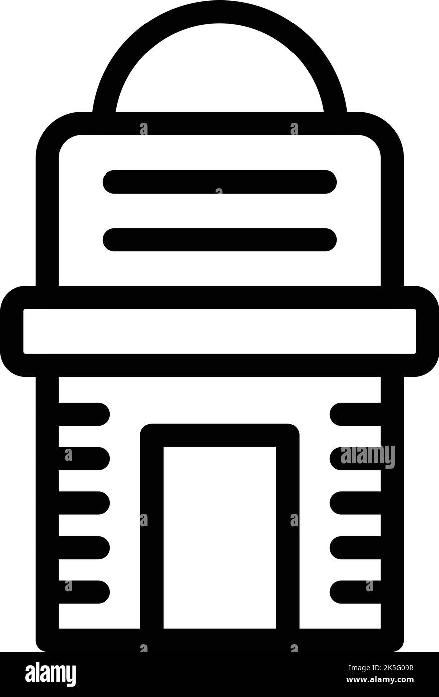 Famous dark icon outline vector. City travel. Poland krakow Stock ...