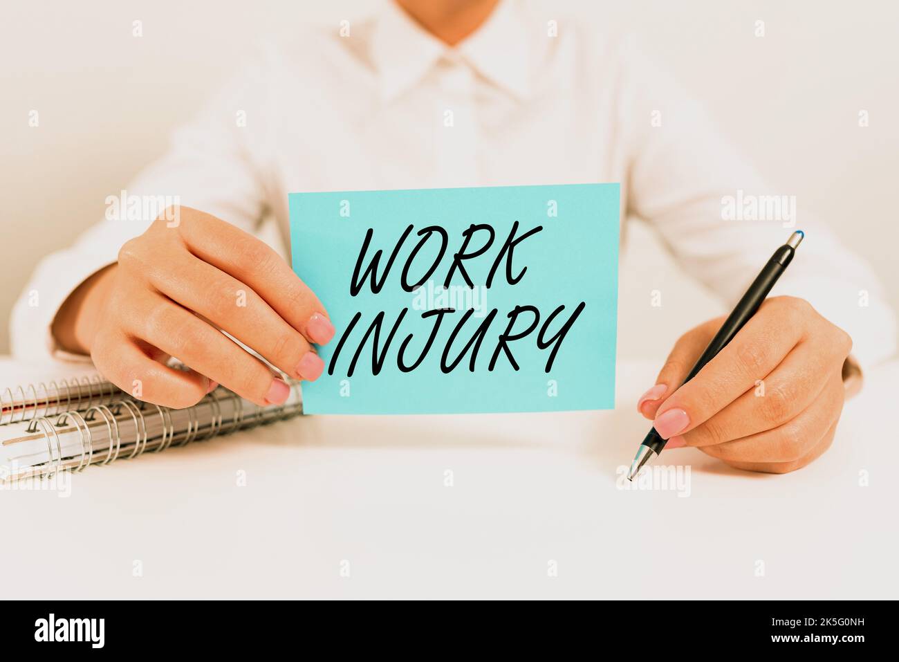 Writing displaying text Work Injury. Business concept an accident ...