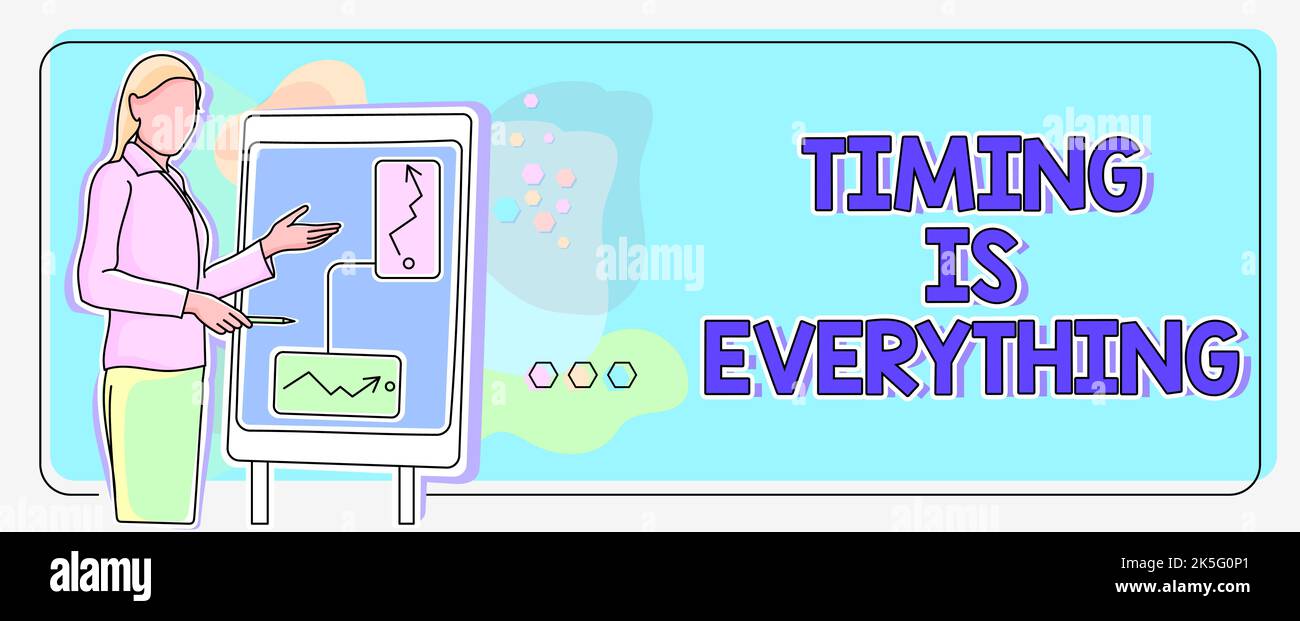 Text caption presenting Timing Is Everything. Word Written on Do it now ...