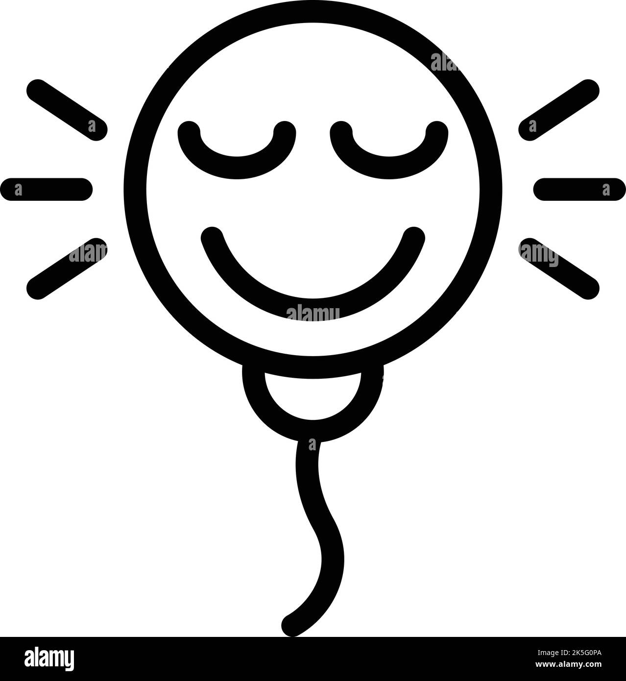 Emoji balloon icon outline vector. People fun. Effect activity Stock ...