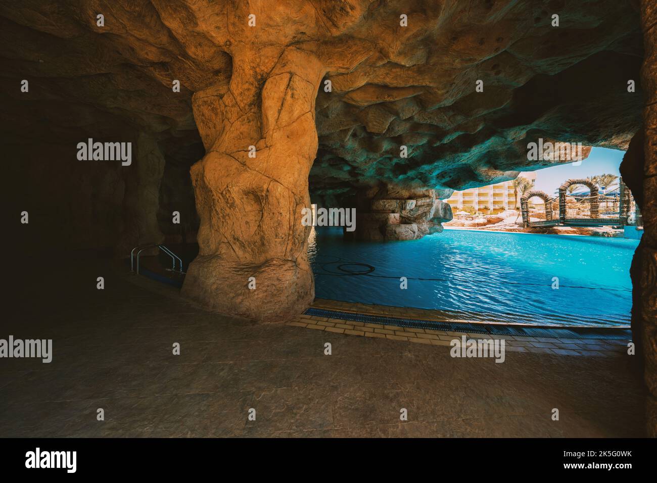 The cave pool of a hotel in Hurghada, Egypt Stock Photo - Alamy