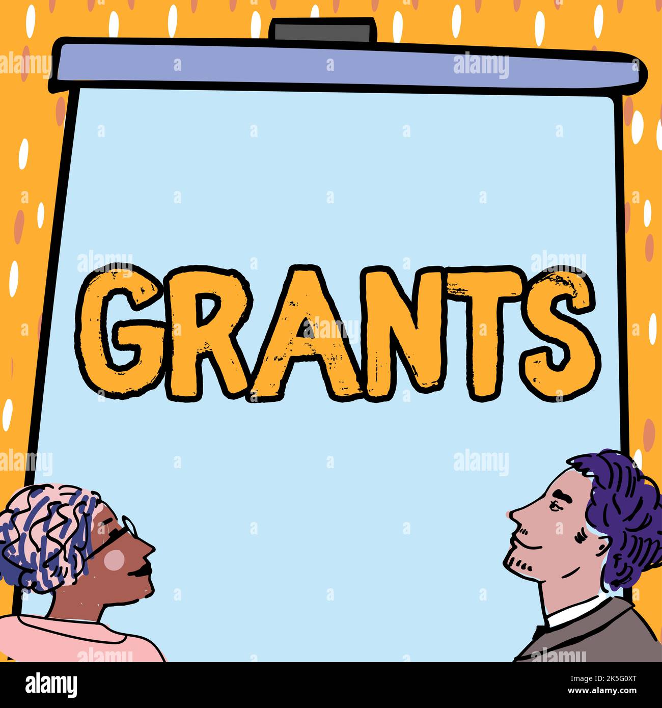 Sign displaying Grants. Word for nonrepayable funds or products ...