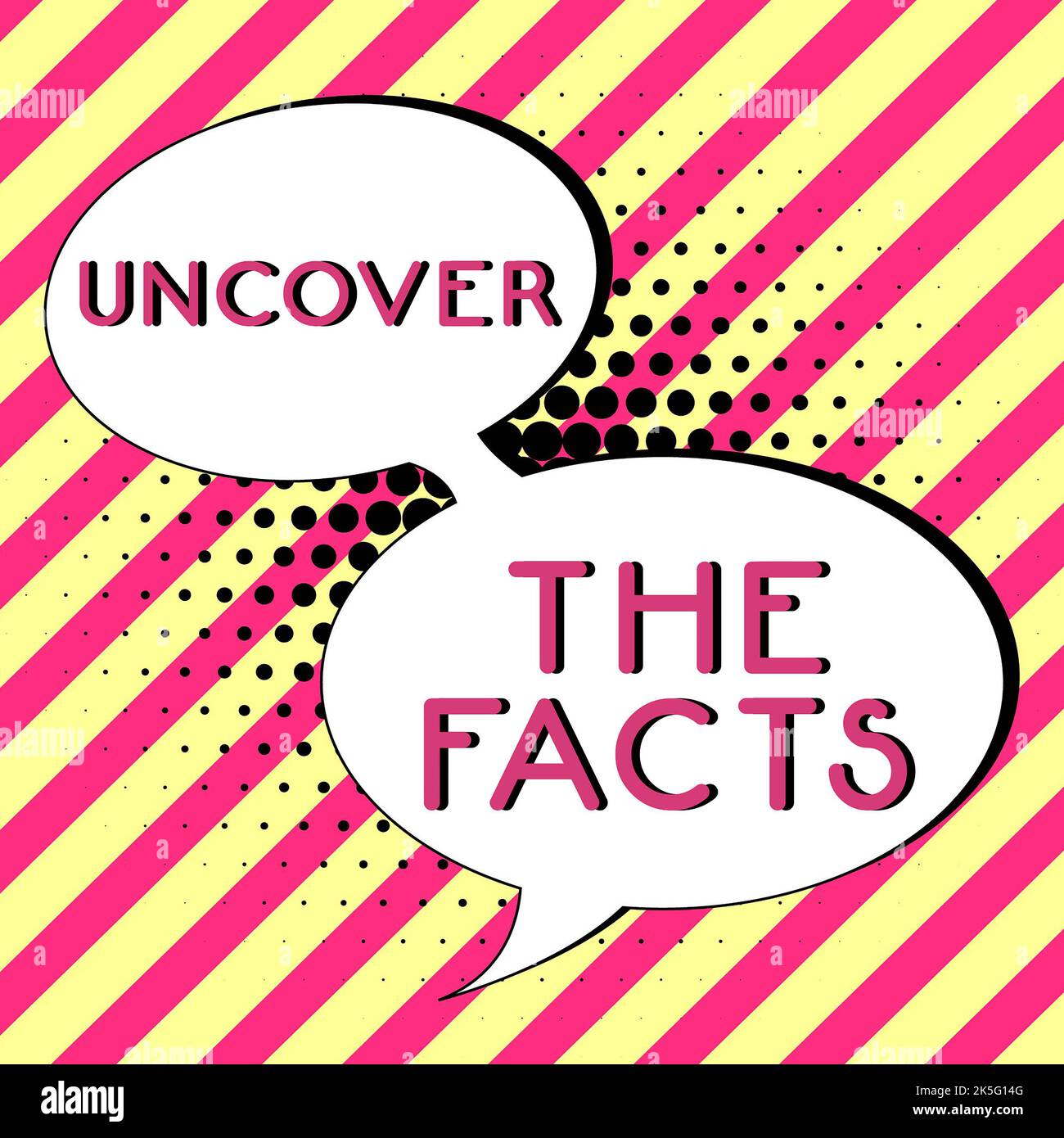 Conceptual caption Uncover The Facts. Business concept Find the truth ...