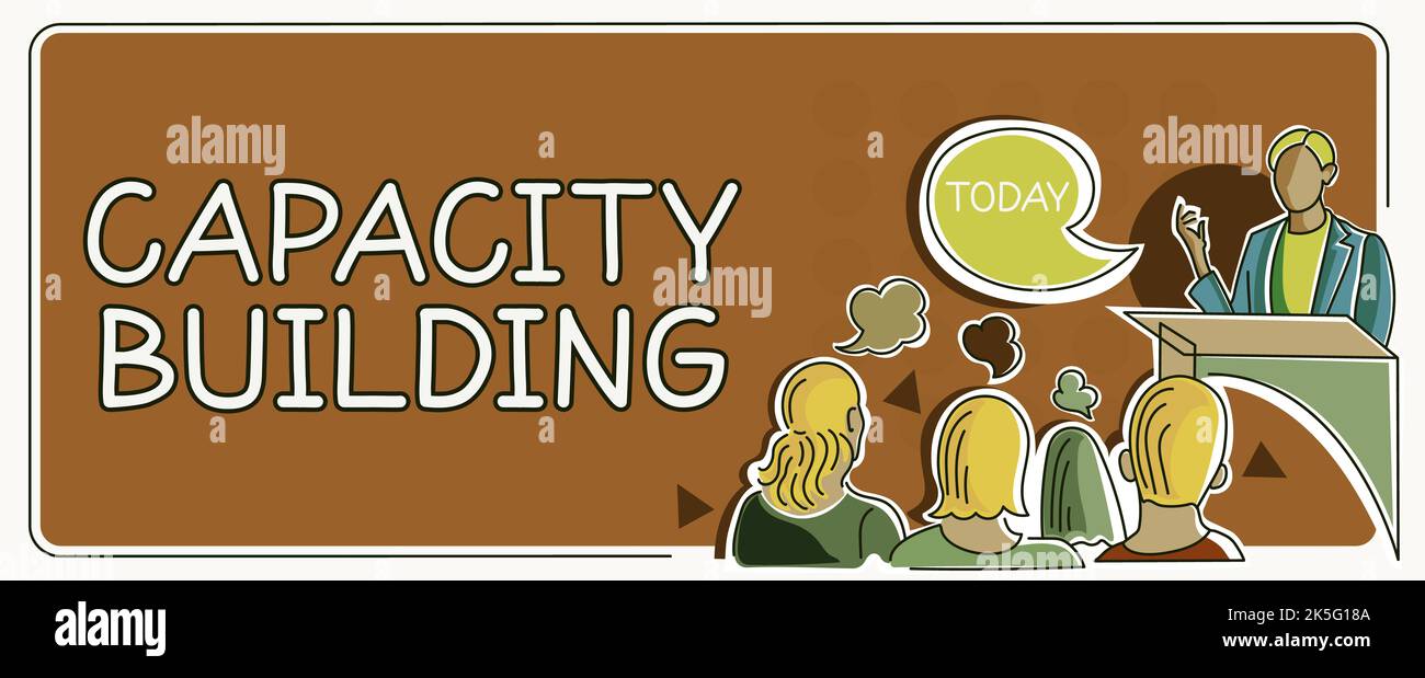 Conceptual display Capacity Building. Business overview process by ...