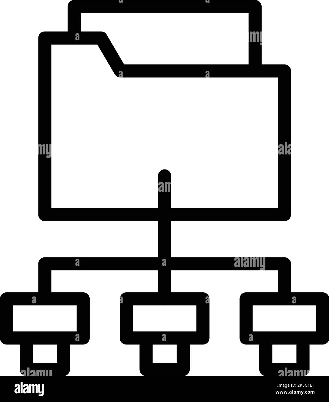 Folder software icon outline vector. Web application. App code Stock ...