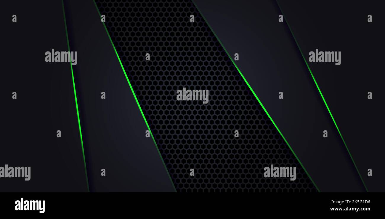 Dark abstract background with Hexagon carbon fiber. Technology ...