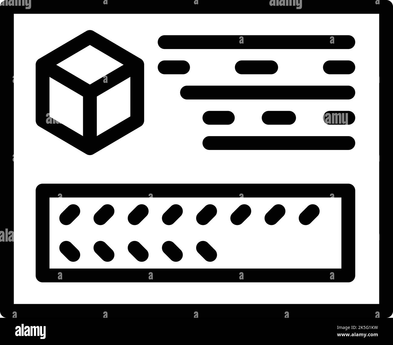 App code icon outline vector. Computer process. Software work Stock ...