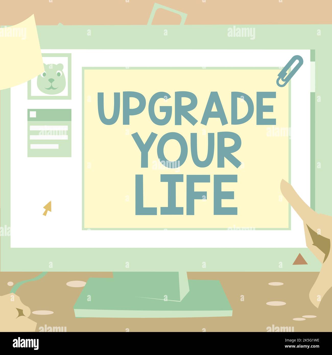 Text caption presenting Upgrade Your Life. Business overview improve ...