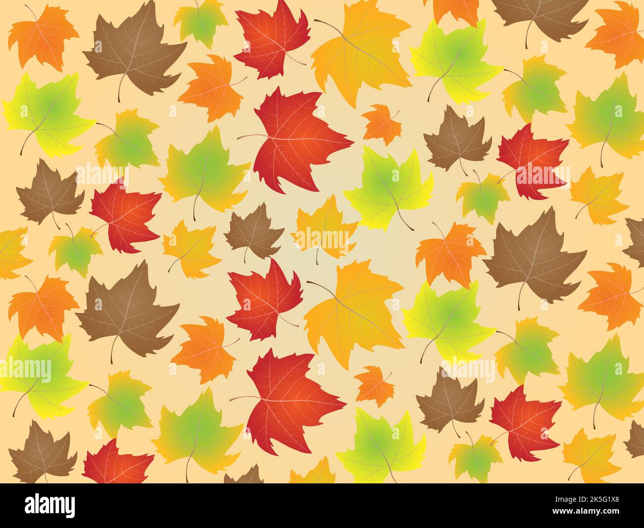 Autumn background with colorful maple leaves, leaf fall on a light ...