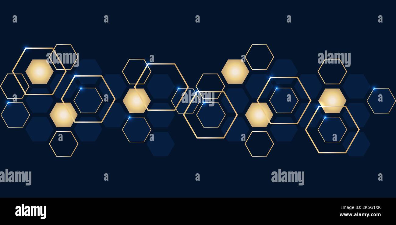 Shield protection. Futuristic glowing security shield on dark blue ...