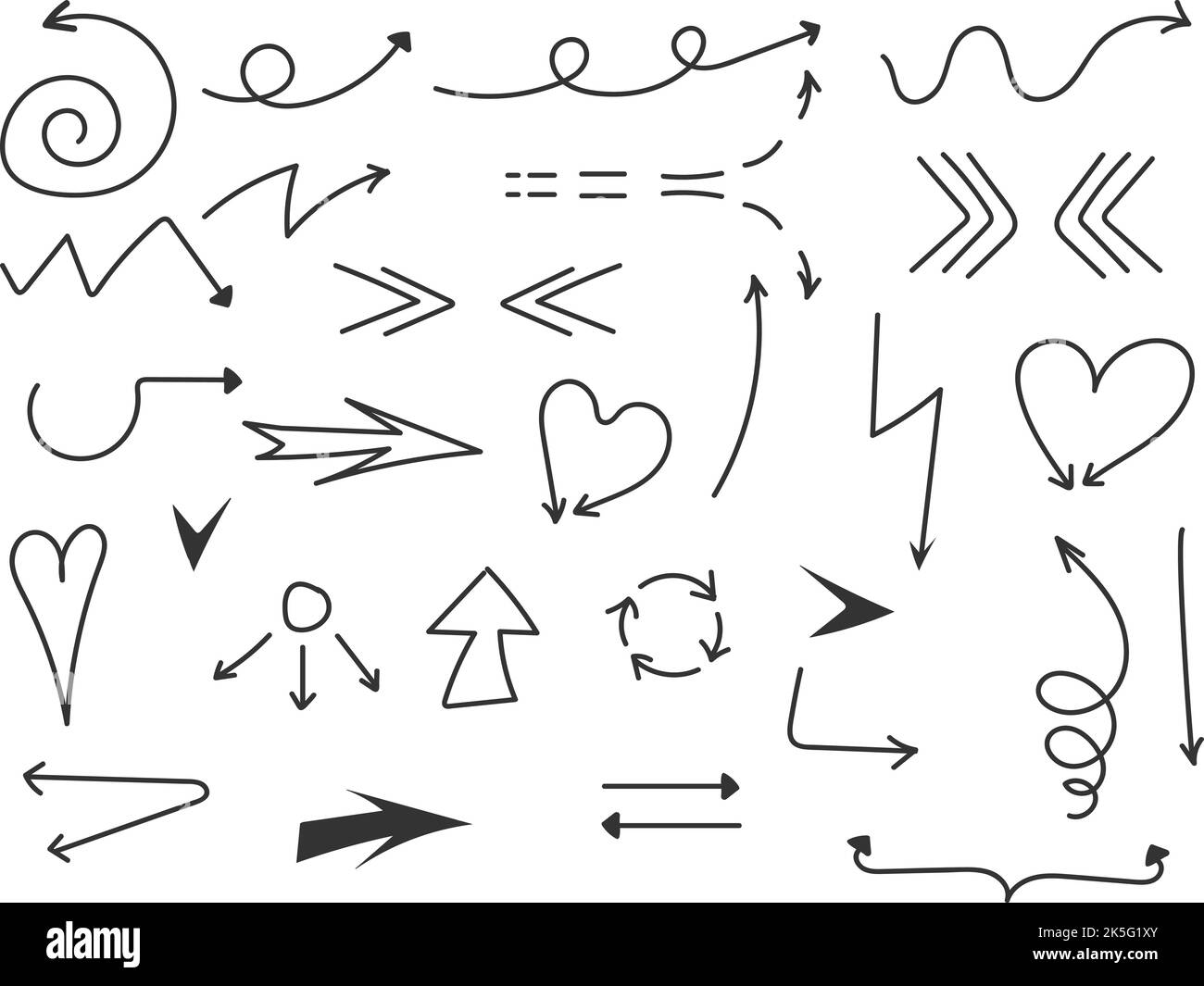 Hand drawn arrow set Stock Vector Image & Art - Alamy