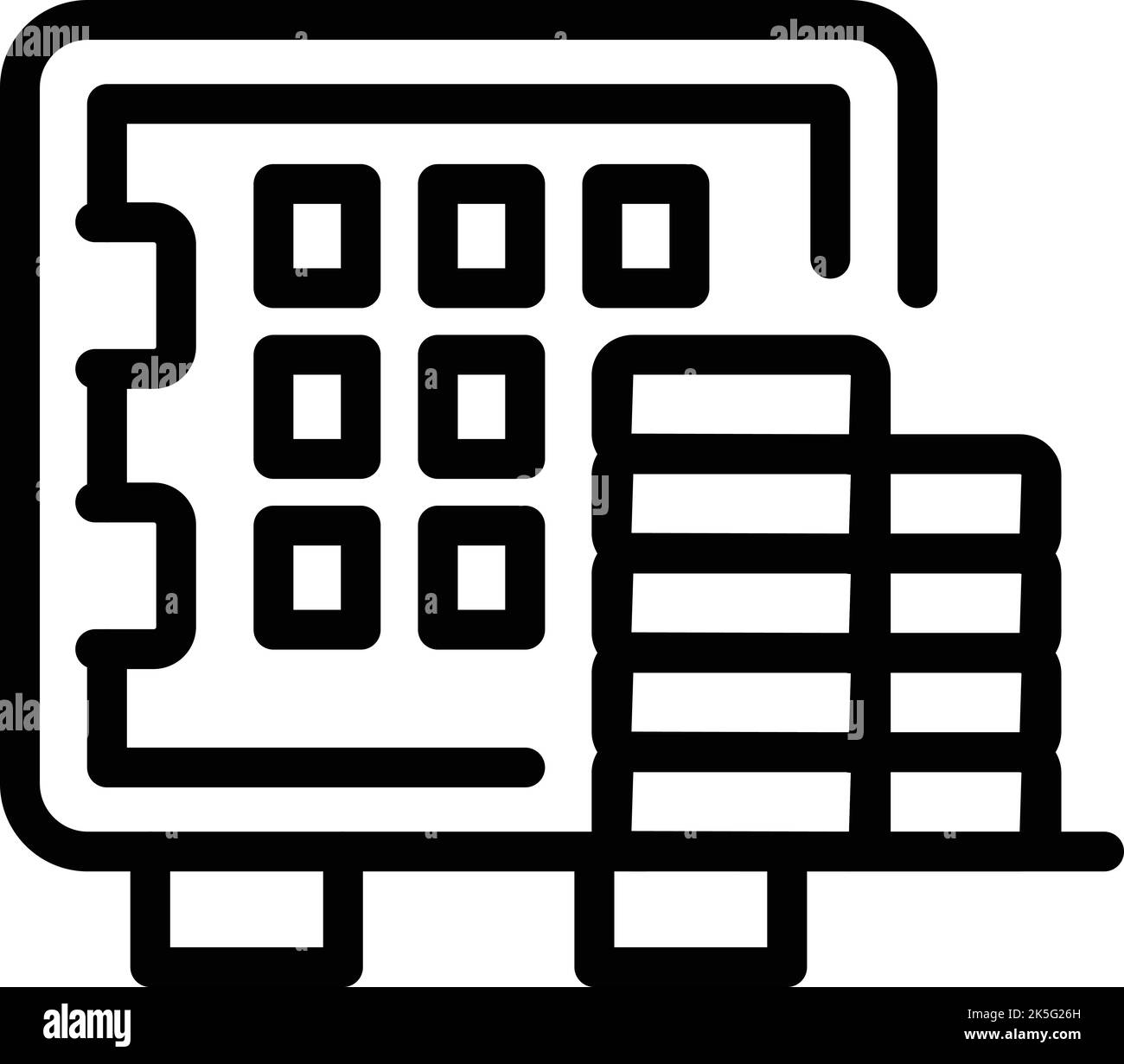 Money case icon outline vector. Small bank. Document local Stock Vector ...