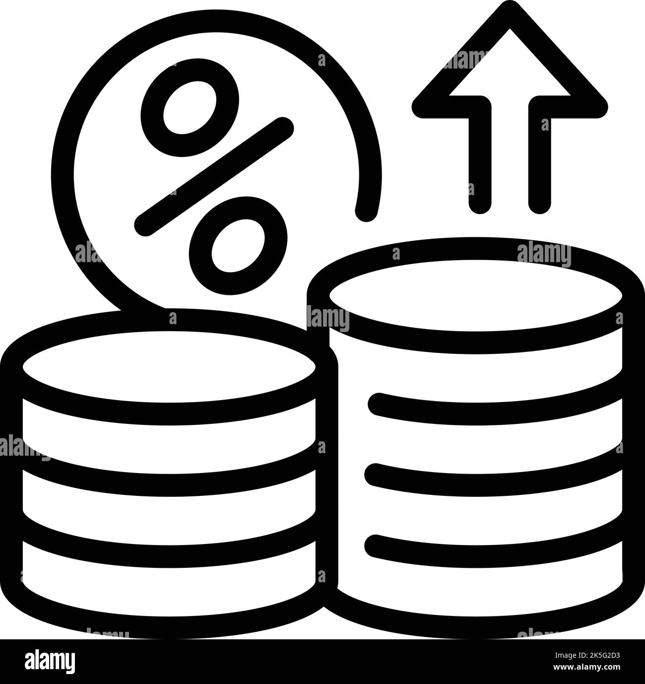 Up money loan icon outline vector. Mortgage bank. Card sme Stock Vector ...