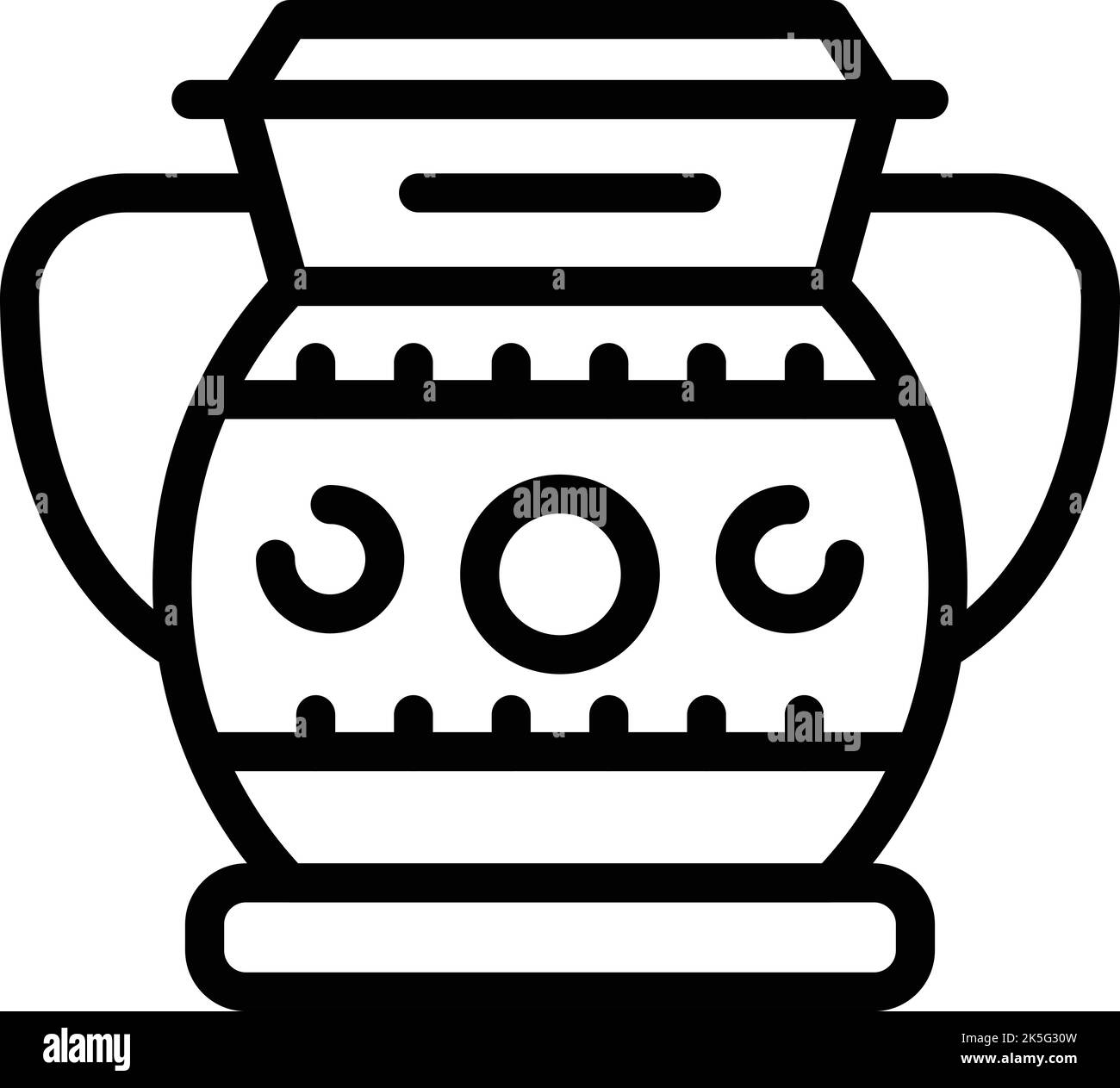 Justice vase greek icon outline vector. Roman palace. Ancient temple ...