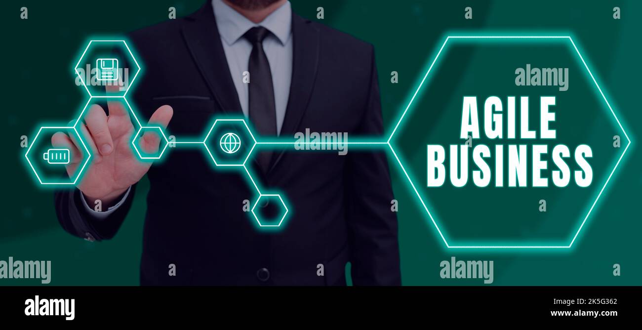 Inspiration showing sign Agile Business. Word for capability of ...