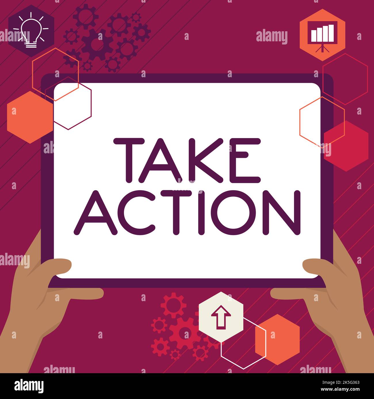Conceptual display Take Action. Business overview positive act of ...