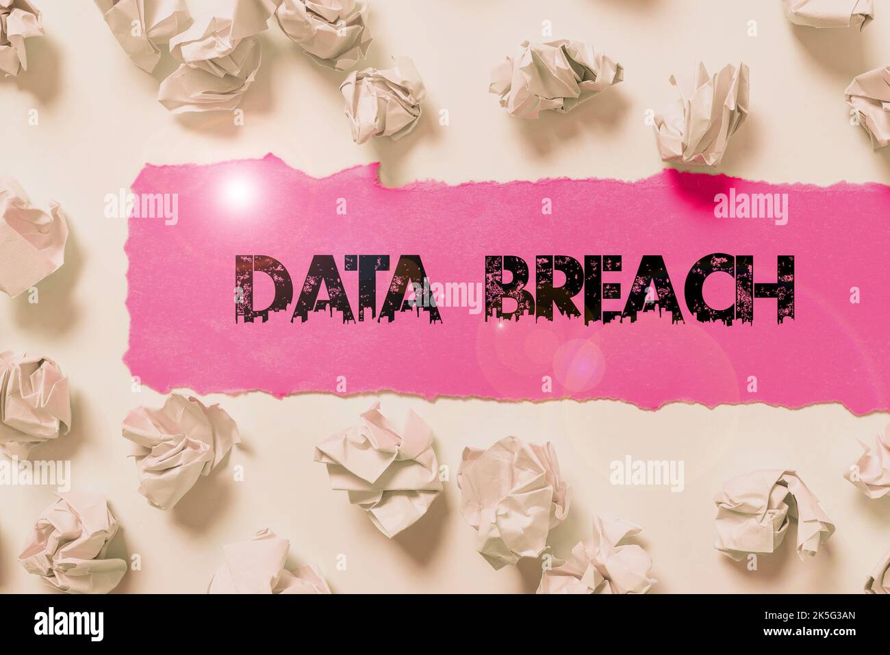 Hand writing sign Data Breach. Business concept unauthorized release of ...