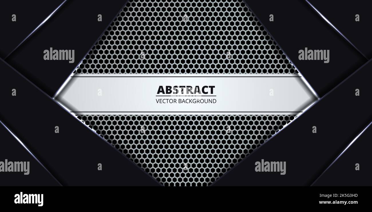 White luxury hexagon carbon fiber background. Abstract background with ...