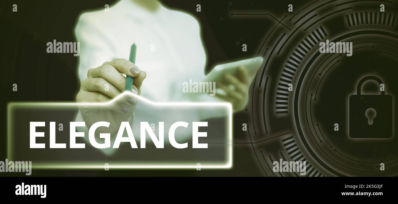 Conceptual caption Elegance. Concept meaning scientific precision ...