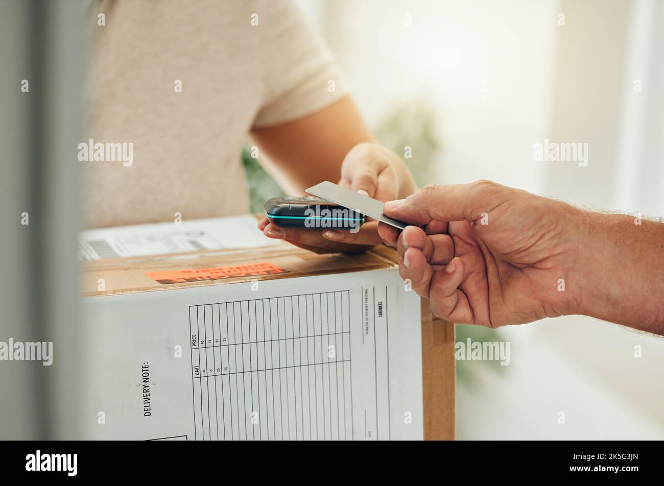 Package delivery to home, credit card for payment and in person ...