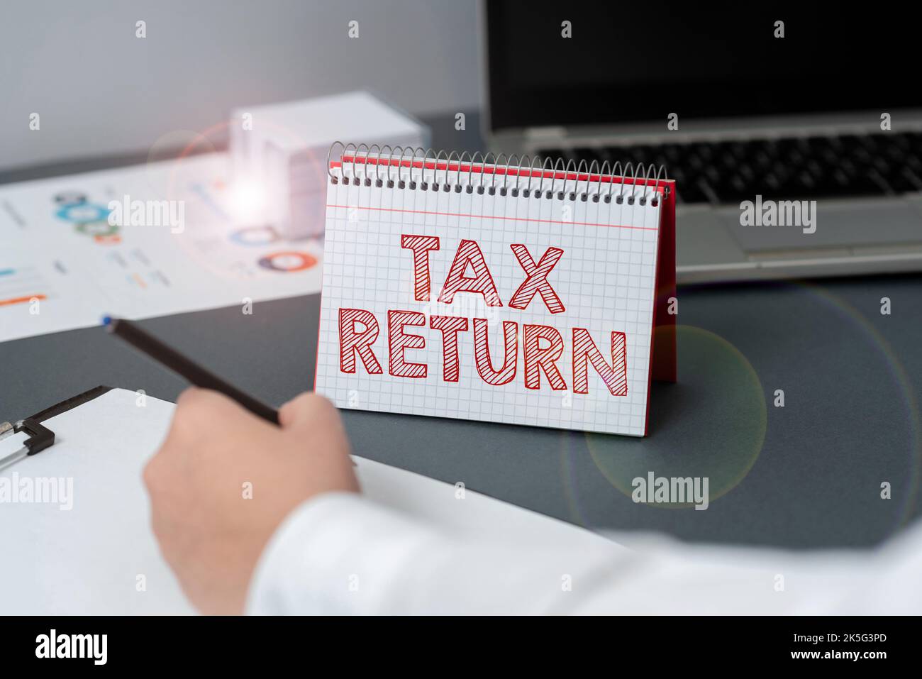 Writing displaying text Tax Return. Business idea which taxpayer makes ...