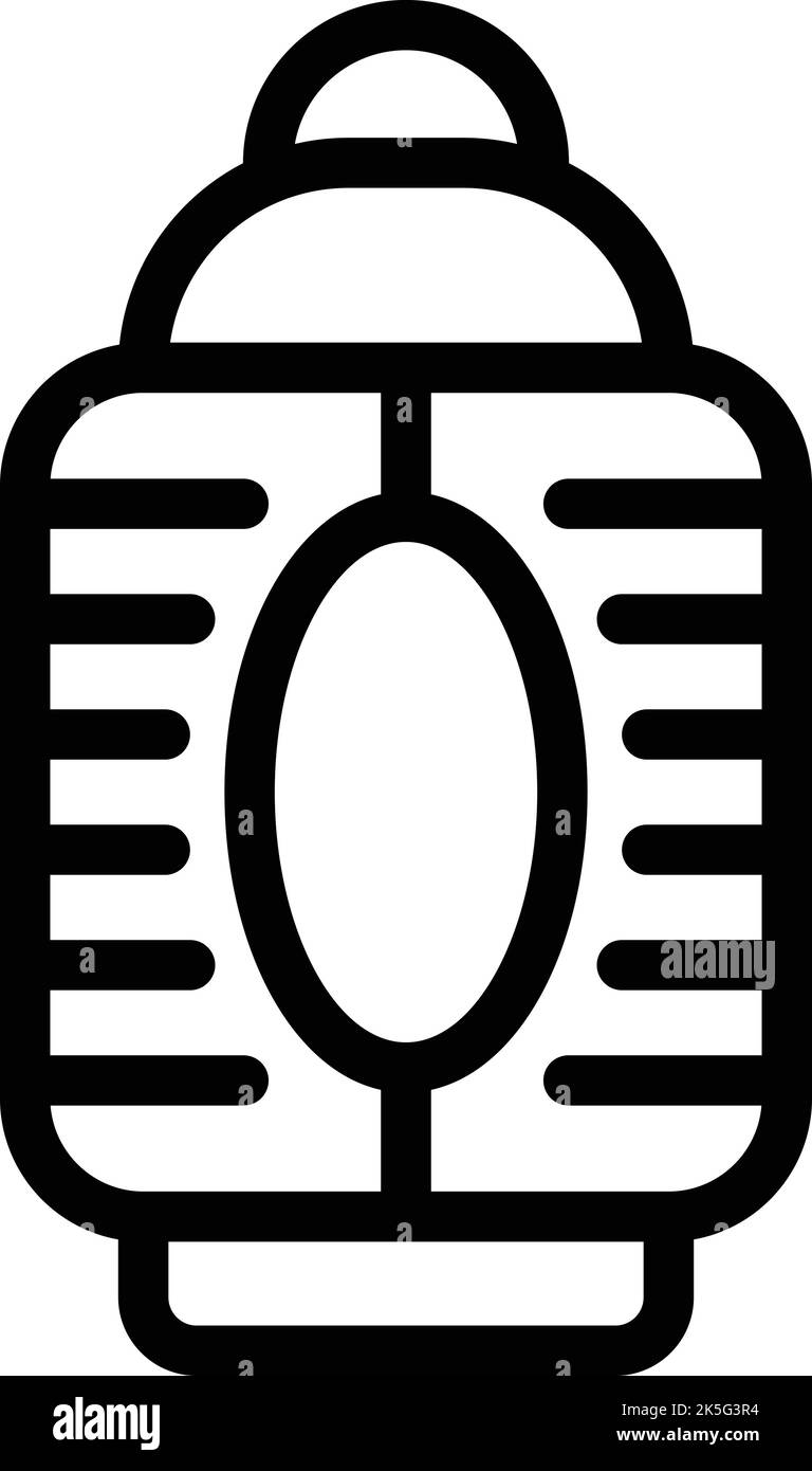 Japan lamp icon outline vector. Tower city. Ancient tokyo Stock Vector ...