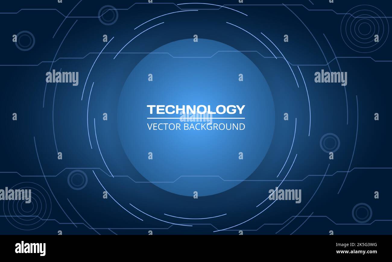 Abstract technology innovation hi-tech blue background. Geometric ...