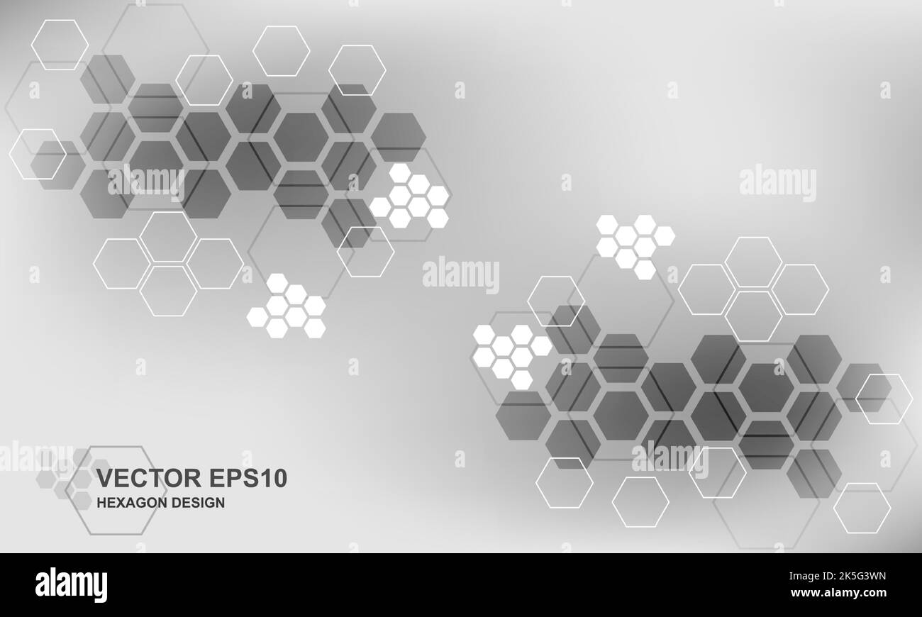 Technology hexagon medical concept background. Modern futuristic hi-tech background for digital ...