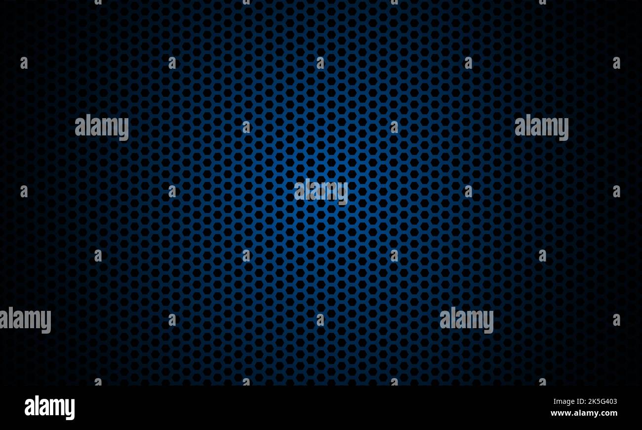 Dark blue background. Dark hexagon carbon fiber texture. Navy blue honeycomb metal texture steel ...