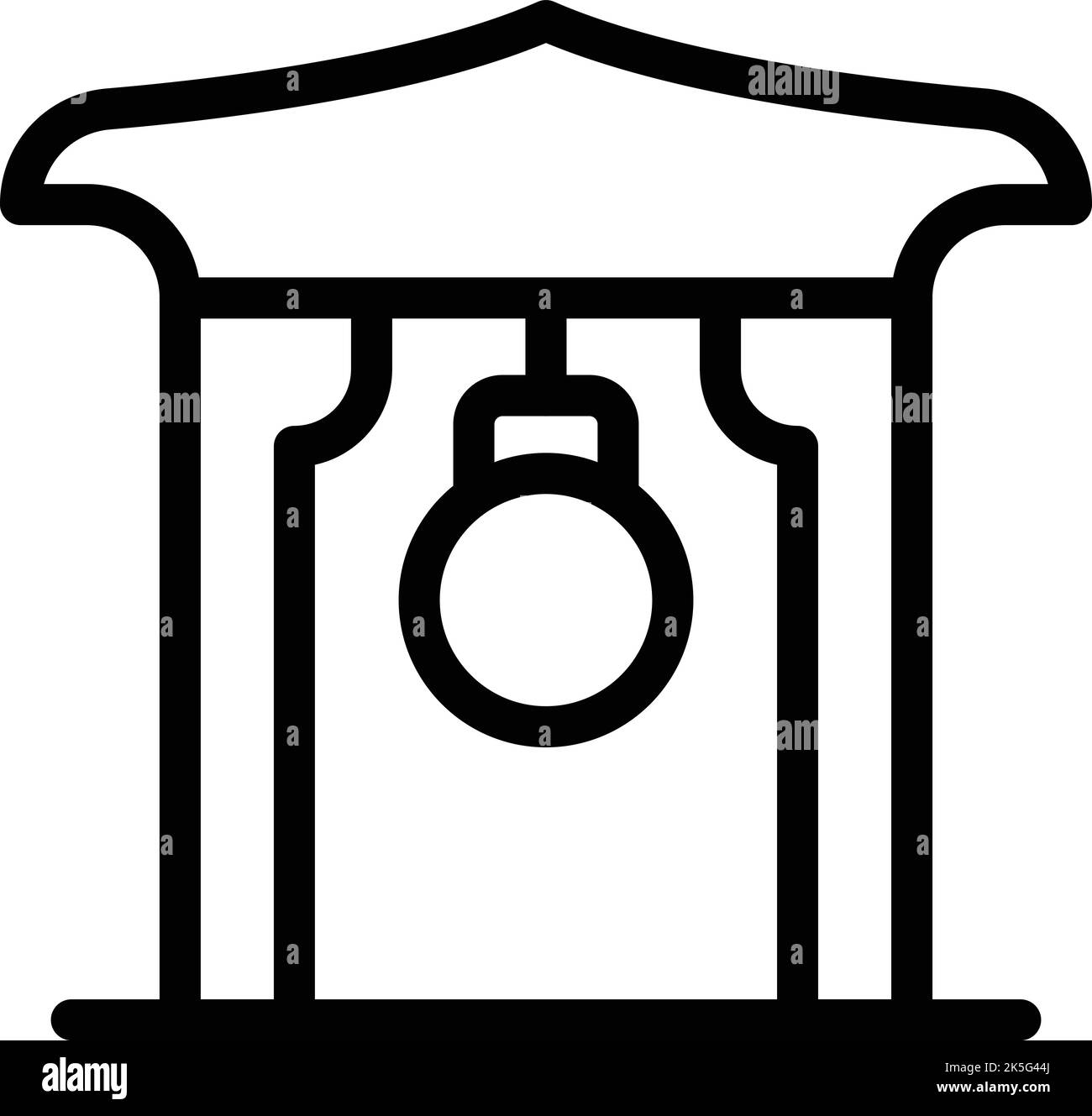 Pagoda bell icon outline vector. Ancient tokyo. Maple tourism Stock ...