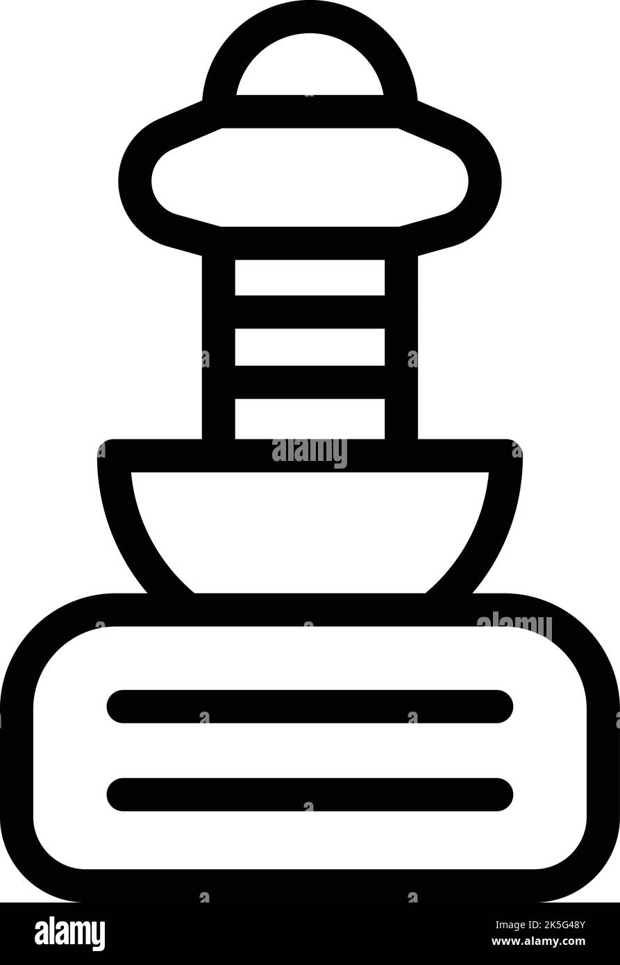 Kyoto monument icon outline vector. Tower temple. Japan castle Stock ...
