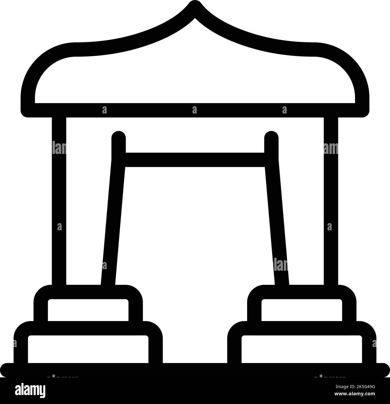 Stone arch icon outline vector. City building. Japan kyoto Stock Vector ...