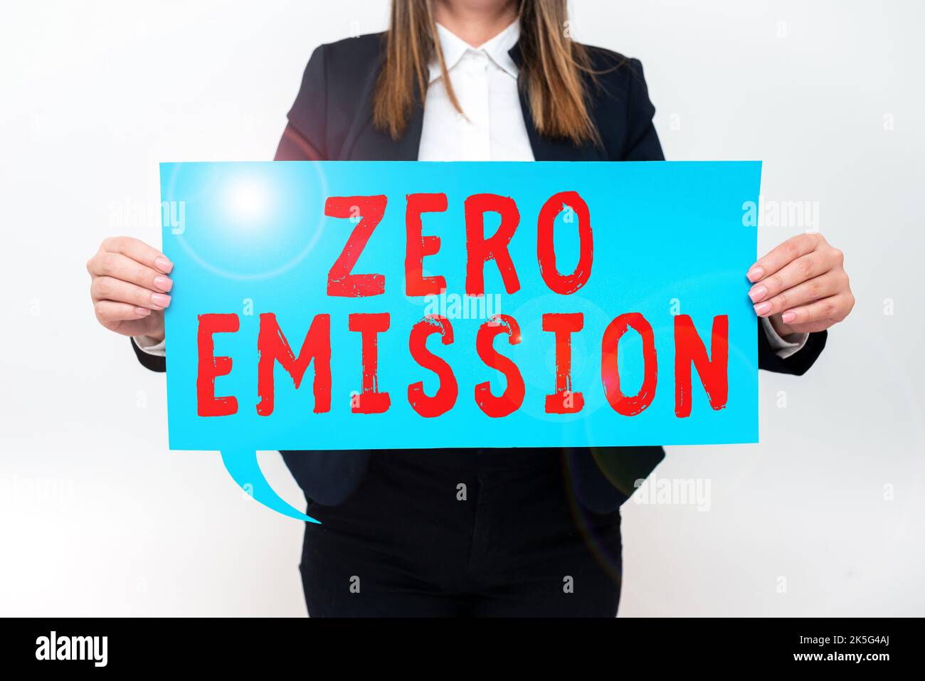 Sign displaying Zero Emission. Internet Concept refers to an engine ...