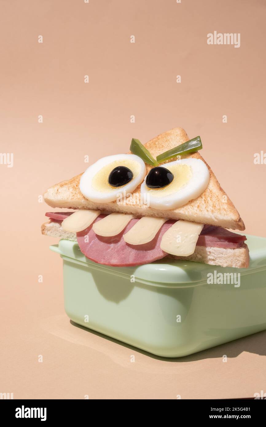 Fun Halloween monster sandwich Stock Photo - Alamy