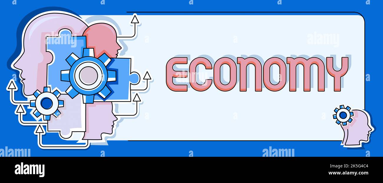 Writing displaying text Economy. Conceptual photo the system of how ...