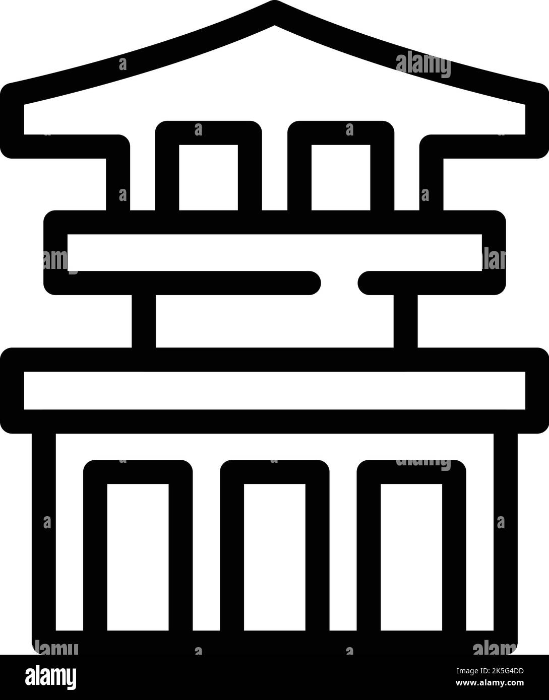 Japanese house icon outline vector. Japan kyoto. City tower Stock ...