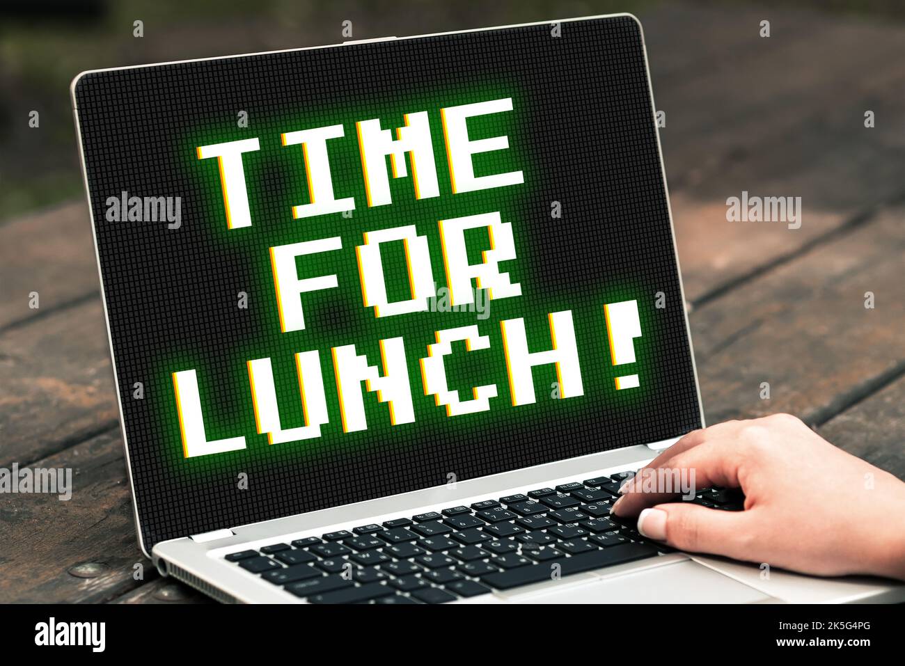 Sign displaying Time For Lunch. Business idea Moment to have a meal ...