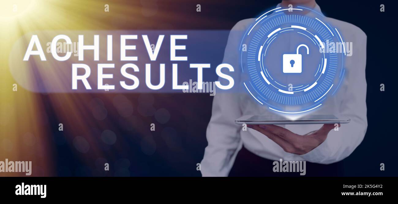 Conceptual display Achieve Results. Conceptual photo to target and ...