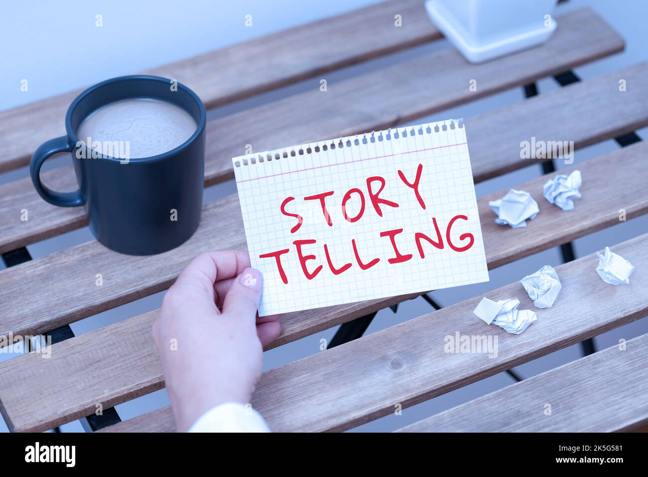 Conceptual caption Story Telling. Internet Concept narrative style of ...