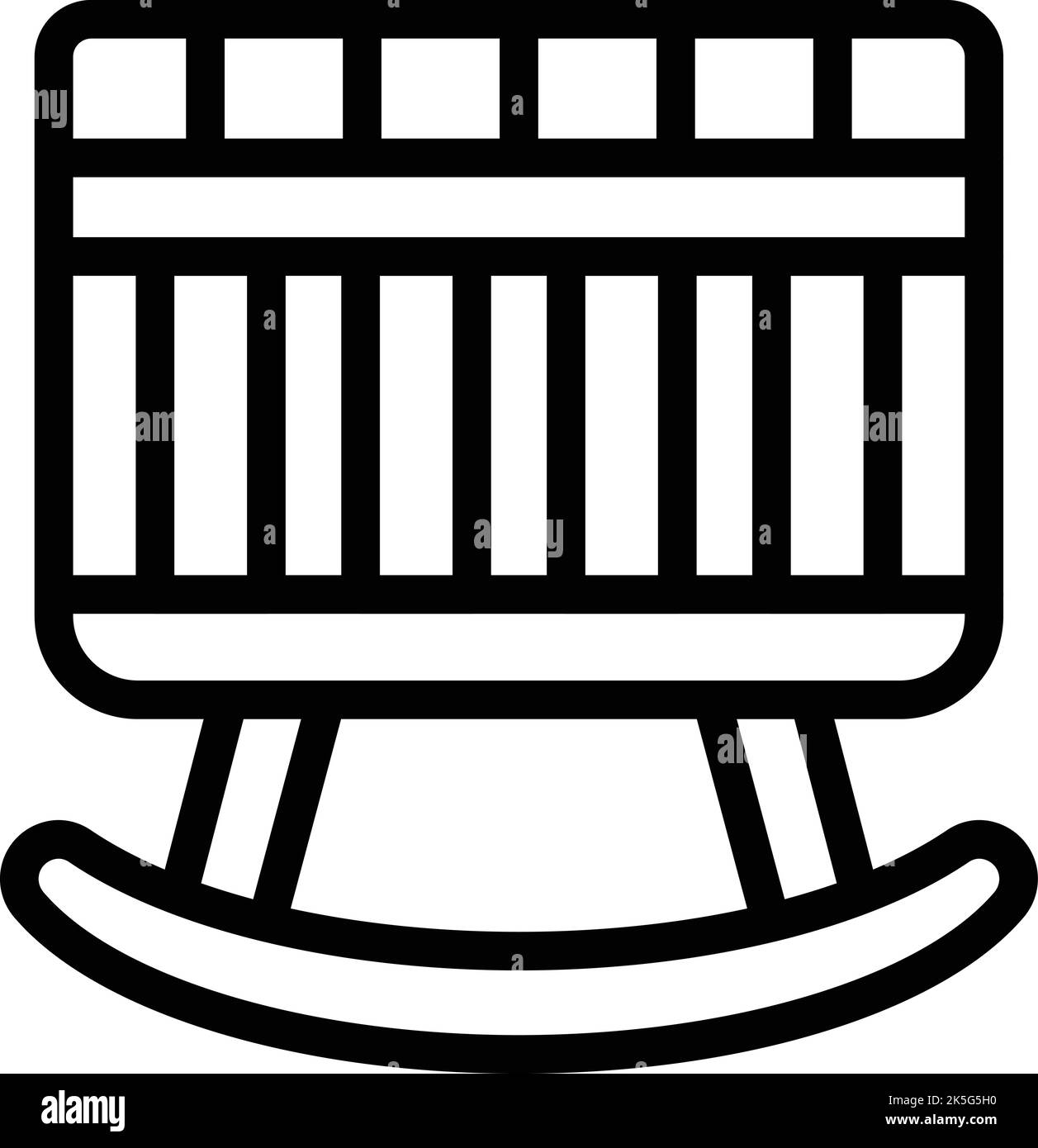 Baby crib icon outline vector. Sleep disorder. Time nap Stock Vector ...