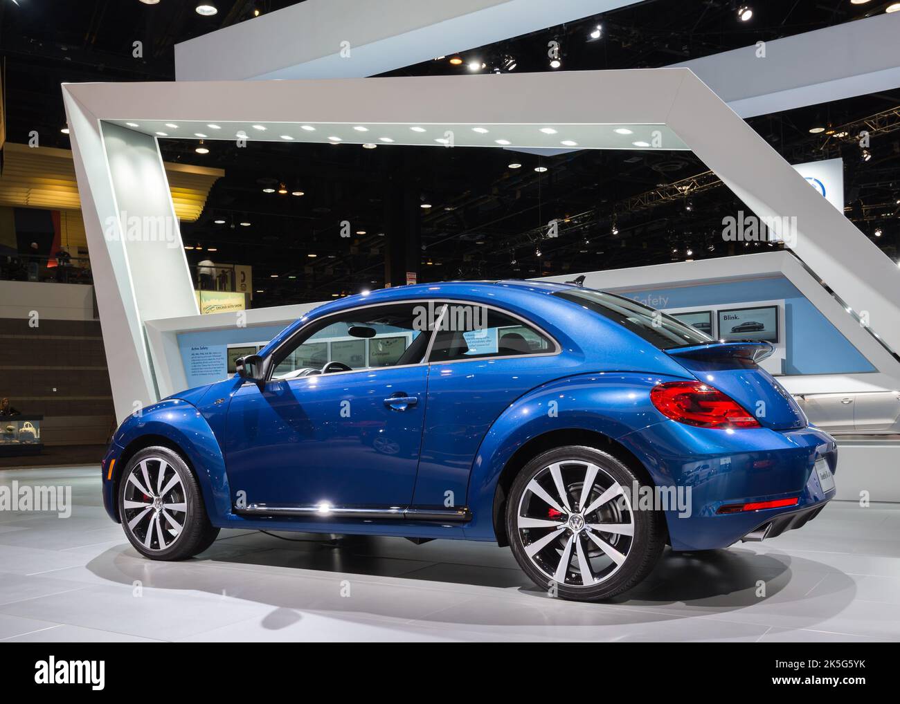 CHICAGO, IL/USA - FEBRUARY 13, 2015: 2015 Volkswagen Beetle R-Line car ...