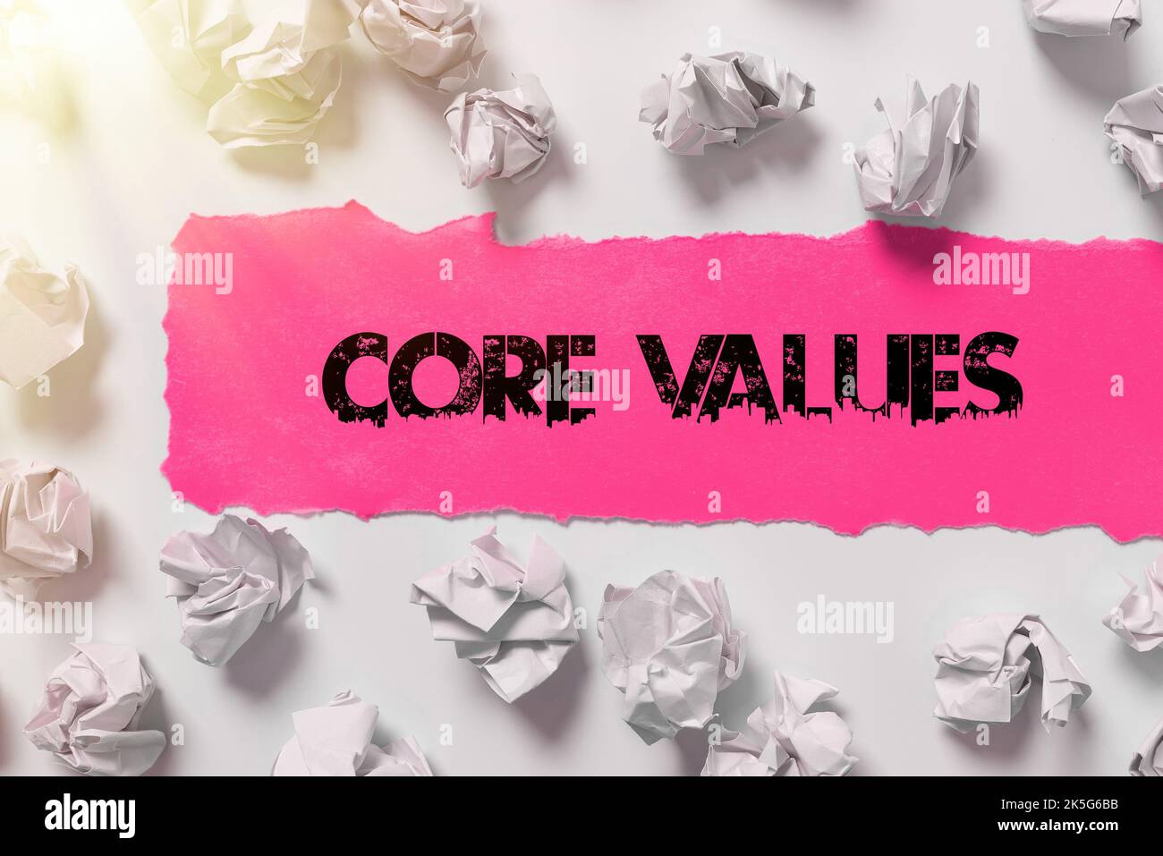 Handwriting text Core Values. Conceptual photo principles which guide ...