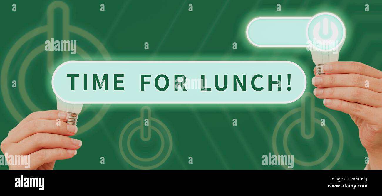 Conceptual display Time For Lunch. Word Written on Moment to have a ...